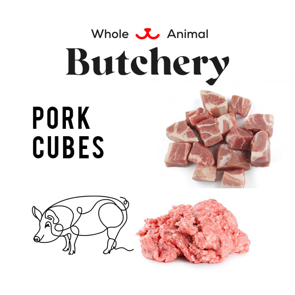 Frozen Raw Pork Cubes – SgPetstop