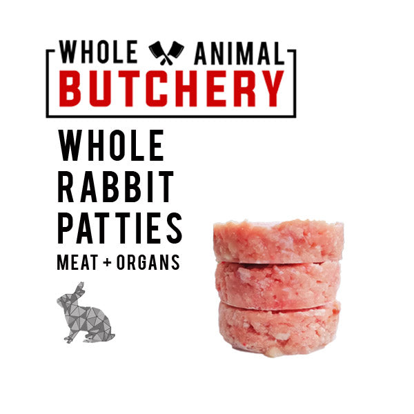 WAB Frozen Whole Rabbit Patties – SgPetstop